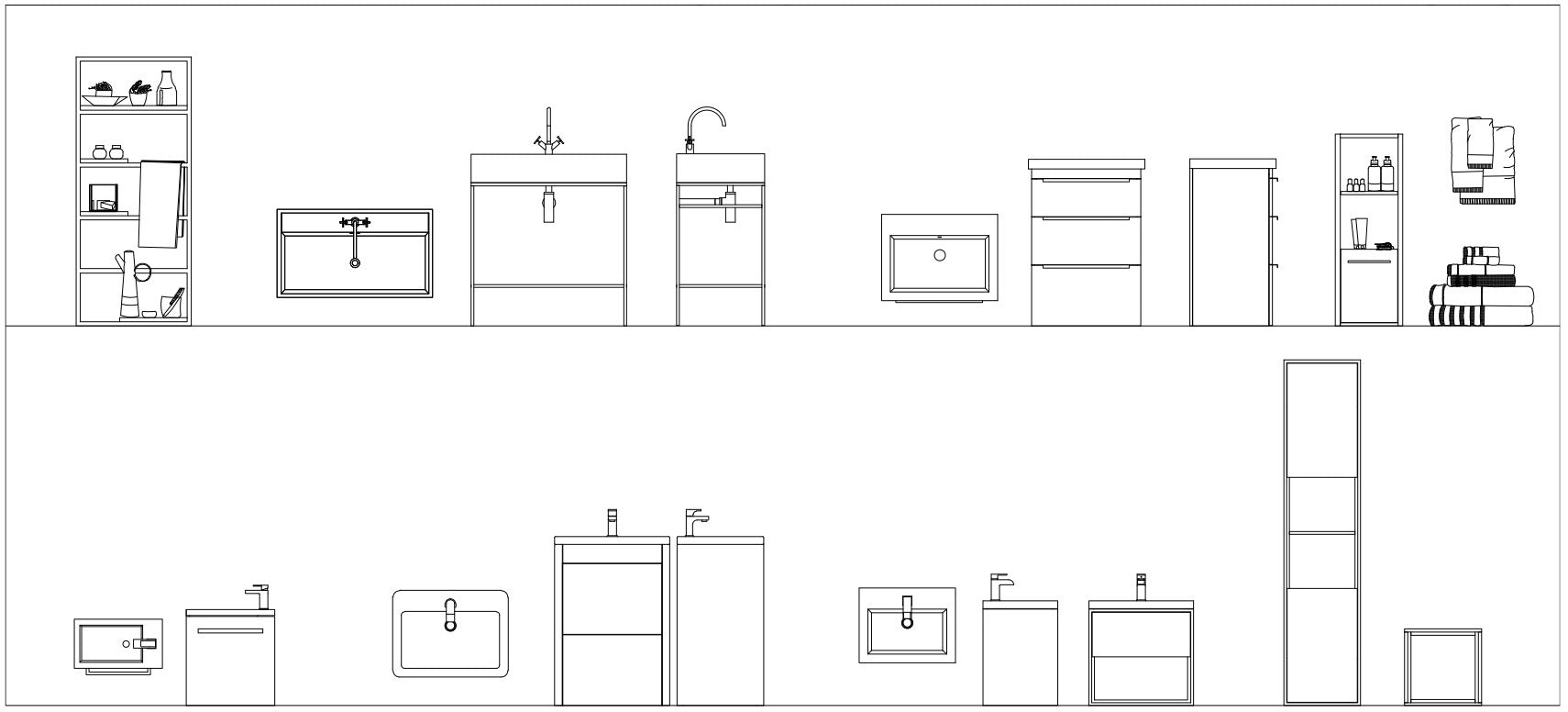 Cad Block Bathroom Vanity FIA CAD Blocks Bathroom [CP07] – First In