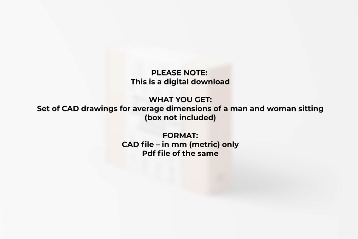 Metric Data 02 - Average Dimensions of Person Sitting – First In ...